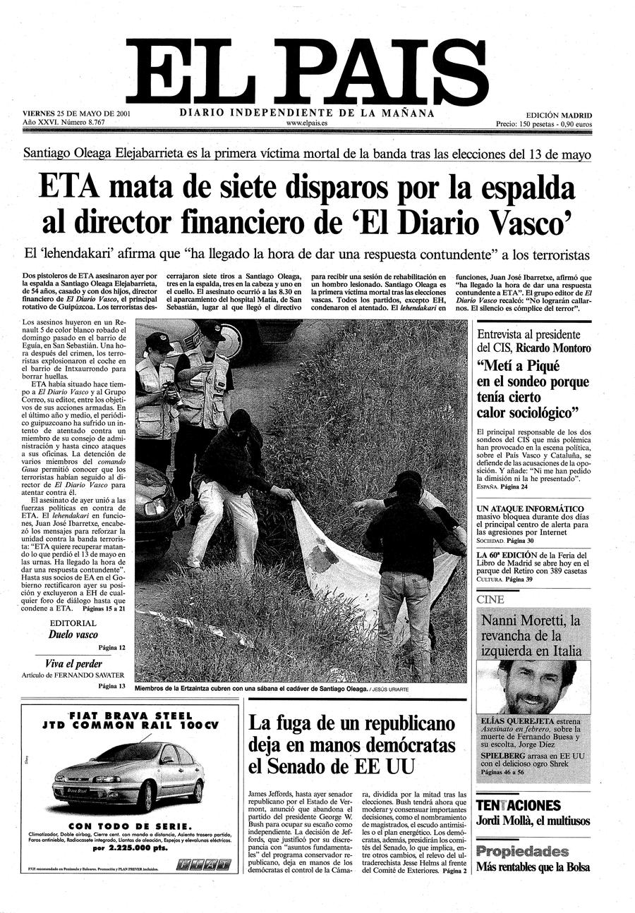 Portada 25 De Mayo De 2001 Aniversario EL PA S Portada 25 De Mayo De 2001 Aniversario EL PA S