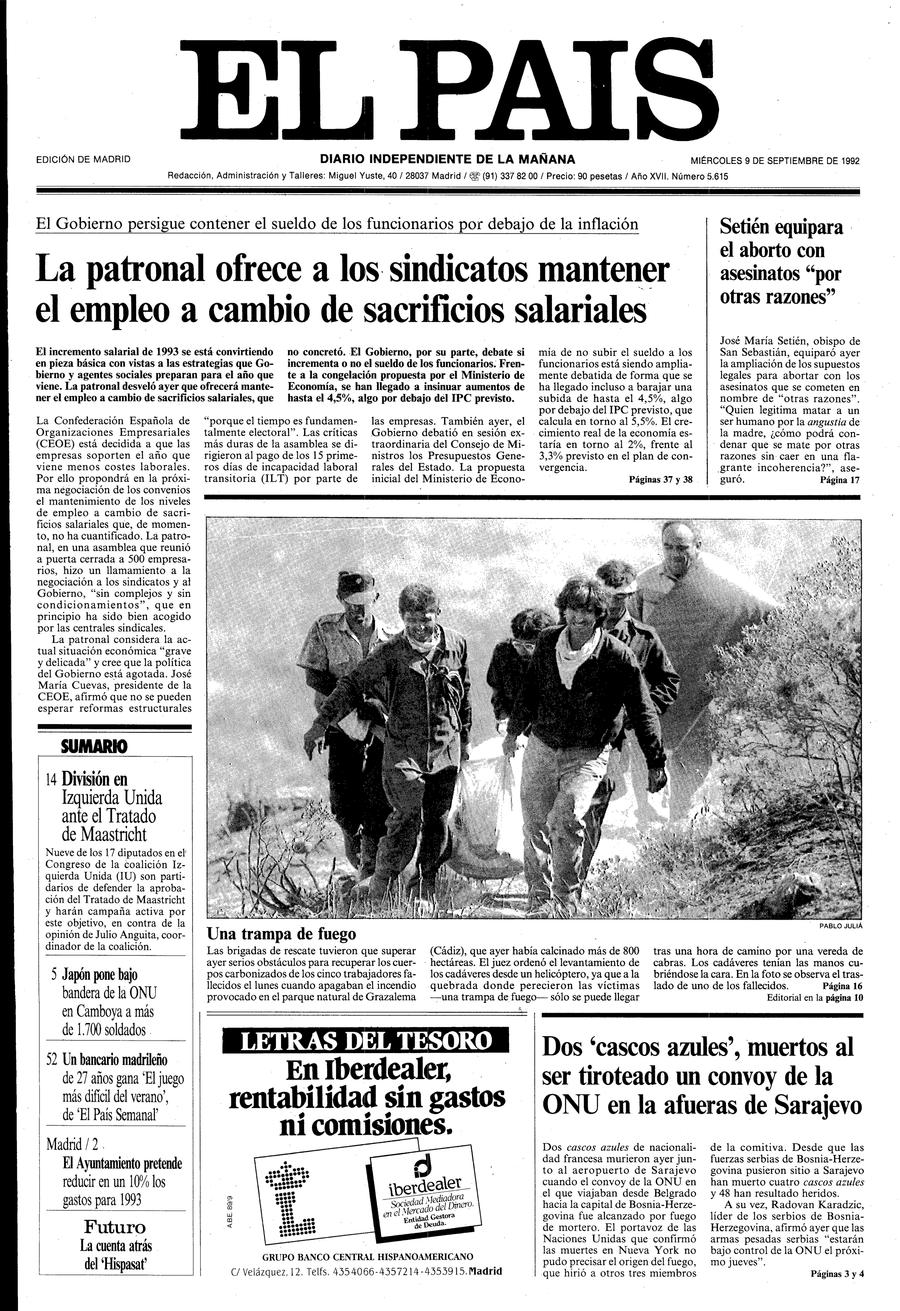 9 de Septiembre - Aniversario EL PAÍS
